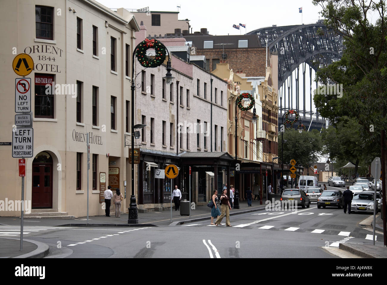 Old shop buildings in the historic rocks area of Sydney New South Wales ...