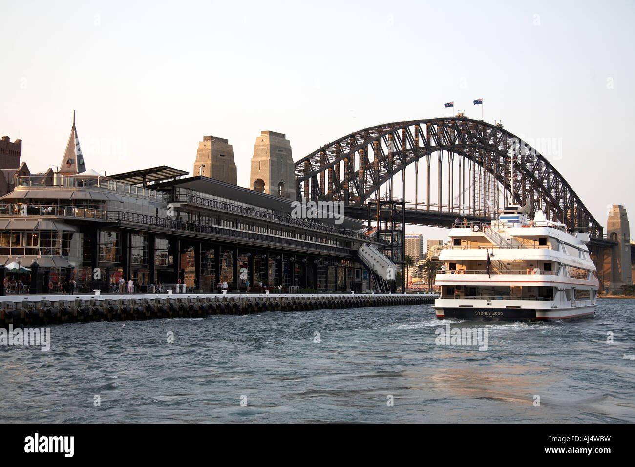 Harbour Bridge with International Passenger Terminal and Captain Cook ...