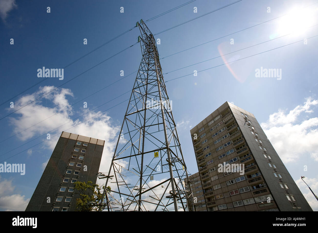 An electricity pylon carrying power to homes in Birmingham West ...