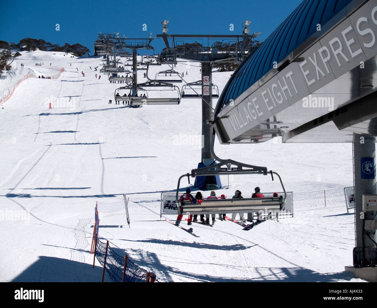 Perisher Valley ski resort Snowy Mountains NSW Australia Stock Photo ...