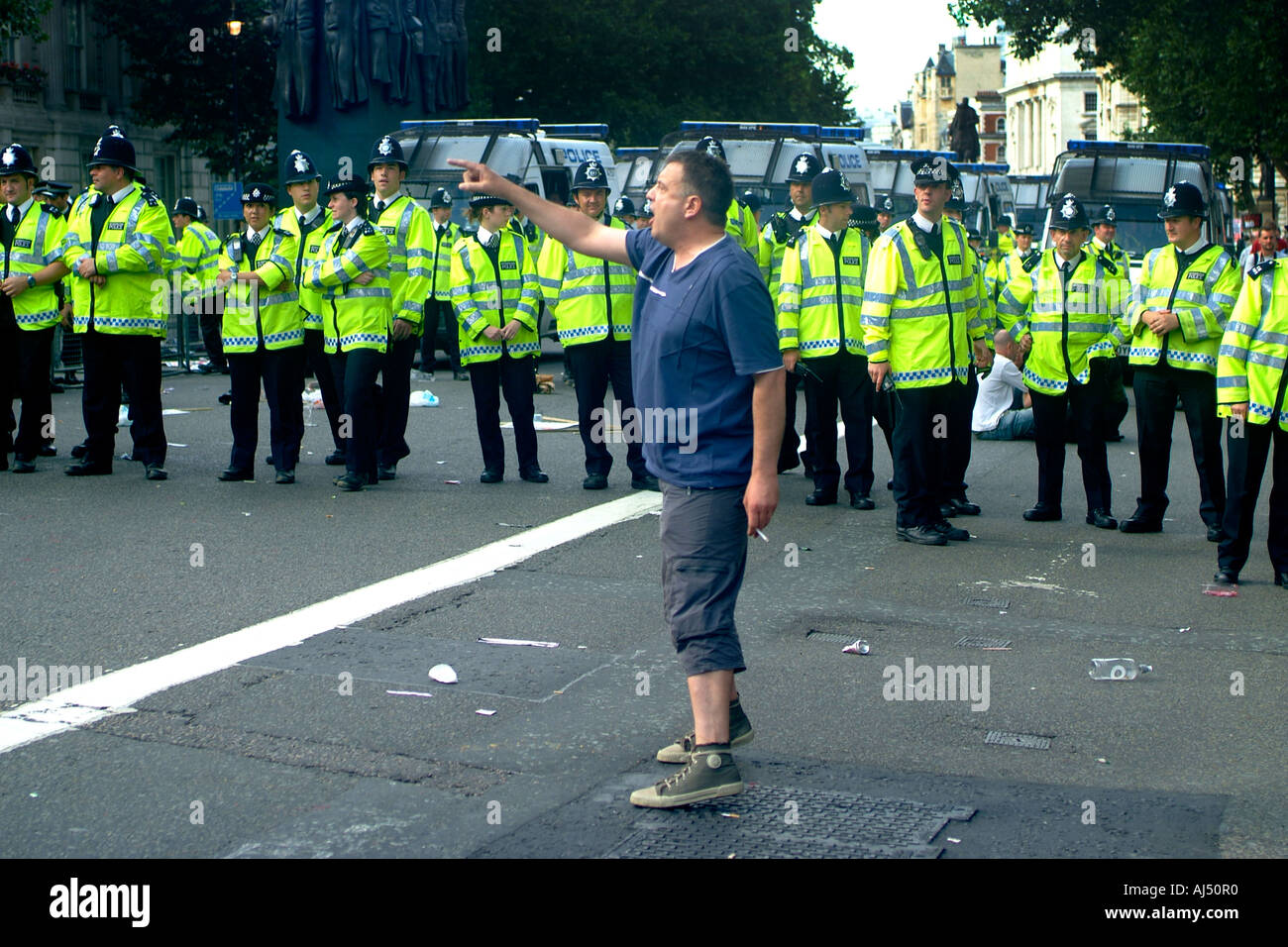 Male protester hi-res stock photography and images - Alamy