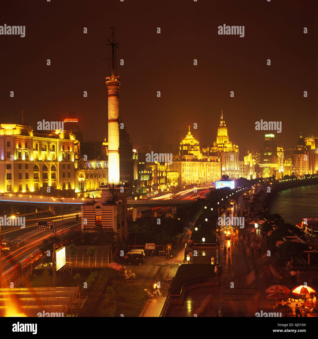 The Bund at night, Shanghai waterfront, China Stock Photo - Alamy