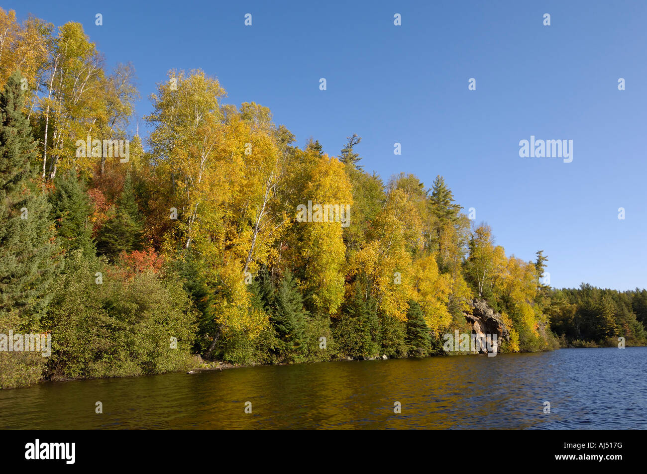 Autumn colours, Gordon Lake, Boundary Waters Canoe Area Wilderness ...