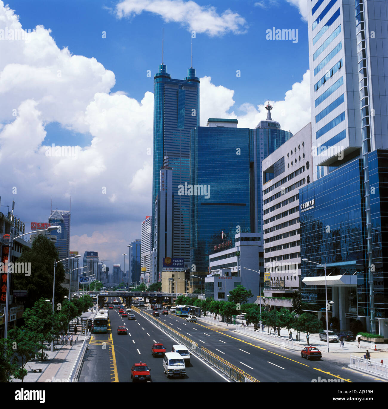 Commercial Building in Shenzhen downtown, China Stock Photo - Alamy