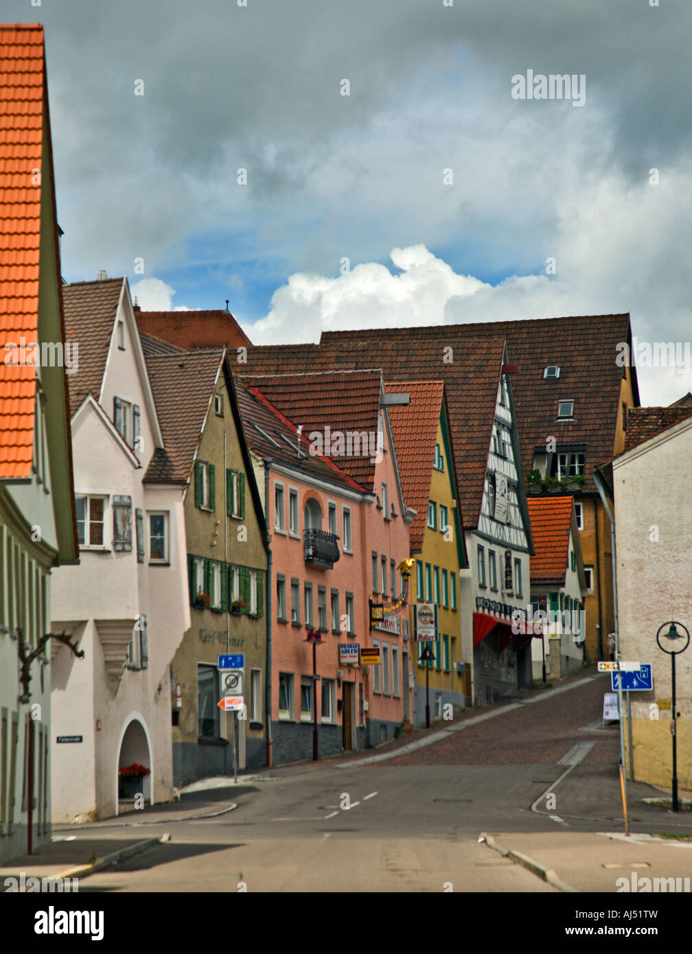 Street in Giengen, Germany. Giengen is the home of the world famous ...