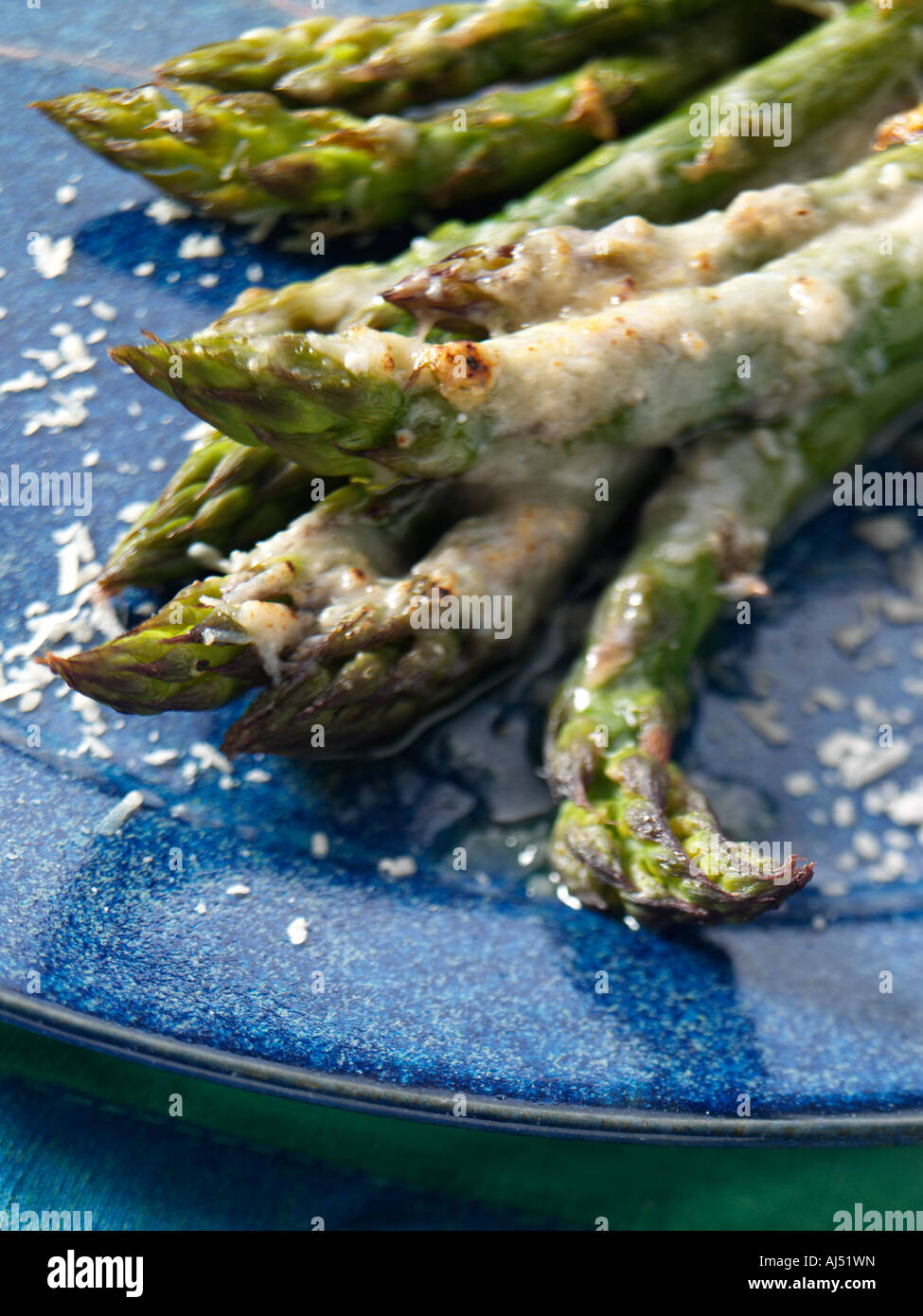 Asparagus with Parmesan cheese appetizer Stock Photo - Alamy