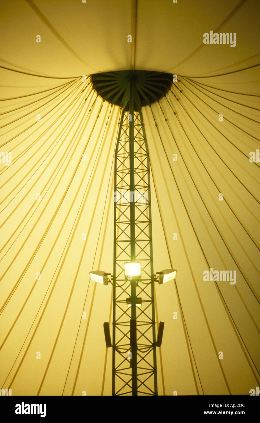 Interior of marquee with lighting rig Stock Photo - Alamy