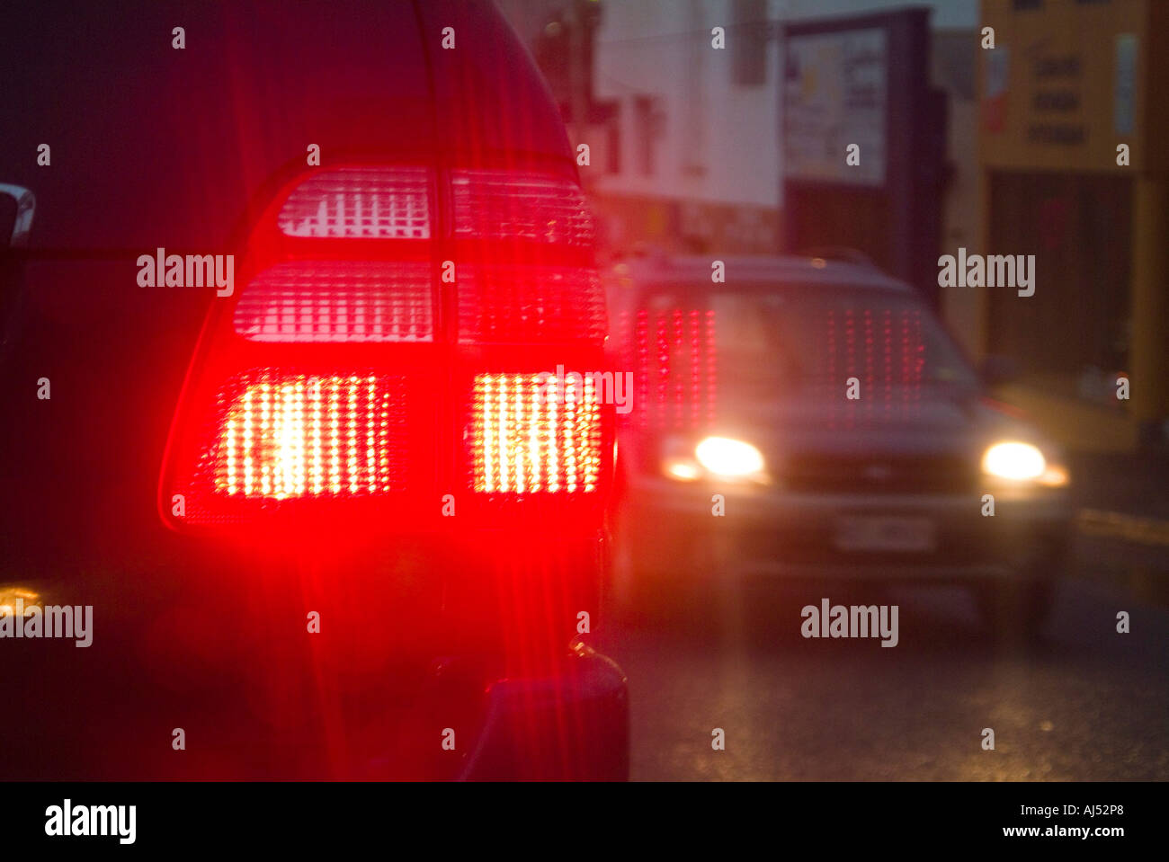 Brake light in traffic Stock Photo - Alamy