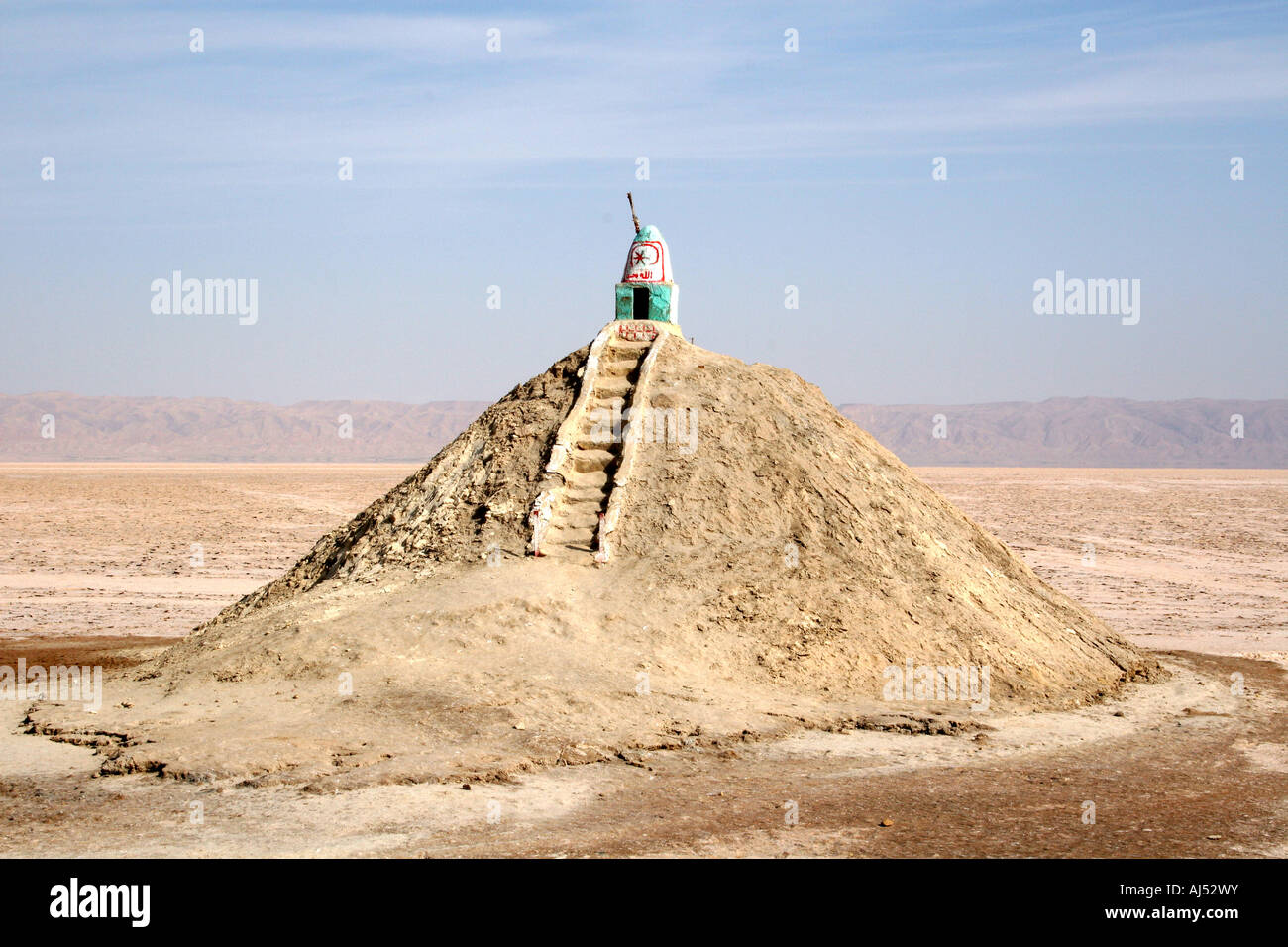 A monument built on a salt rock between Tozeur and Kebili at the Chott ...