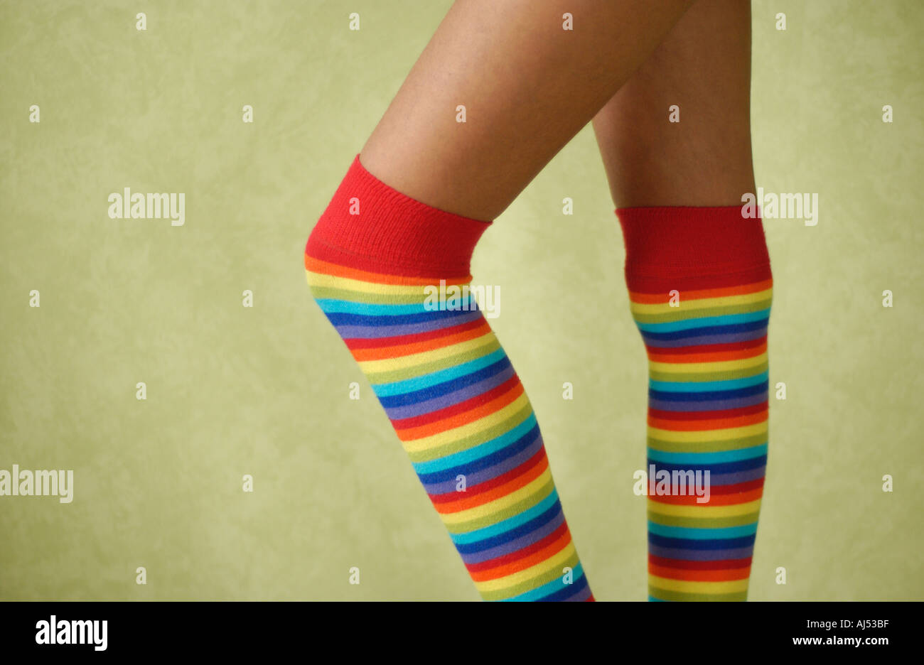 youth socks striped stripe stripes legs girl female Foot Feet color ...