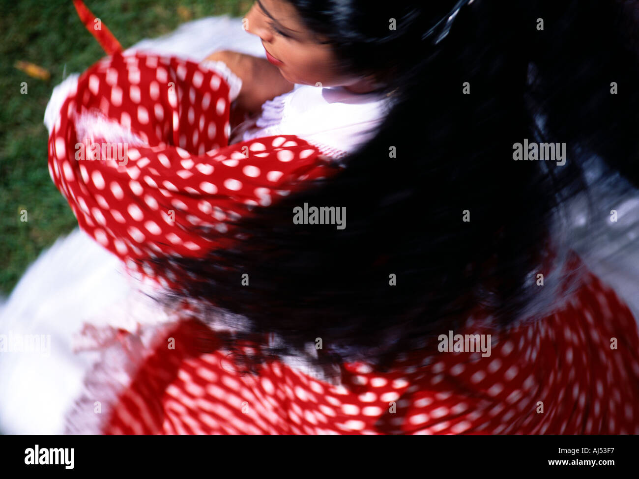 Female Flamenco dancer swirl Andalucia Spain Movement Stock Photo - Alamy
