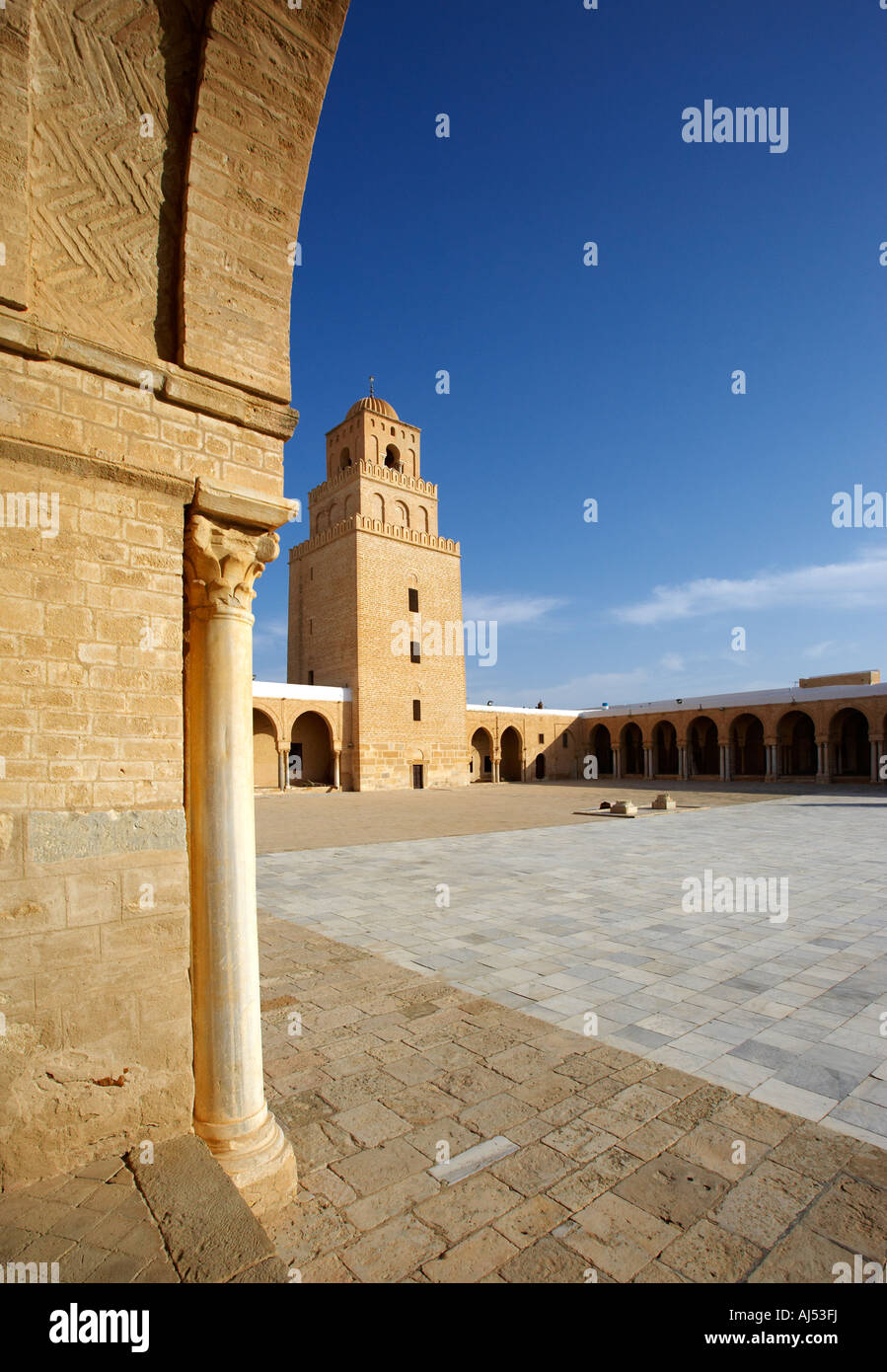 The Great Mosque (Sidi Okba Mosque) in Kairouan, Tunisia Stock Photo ...