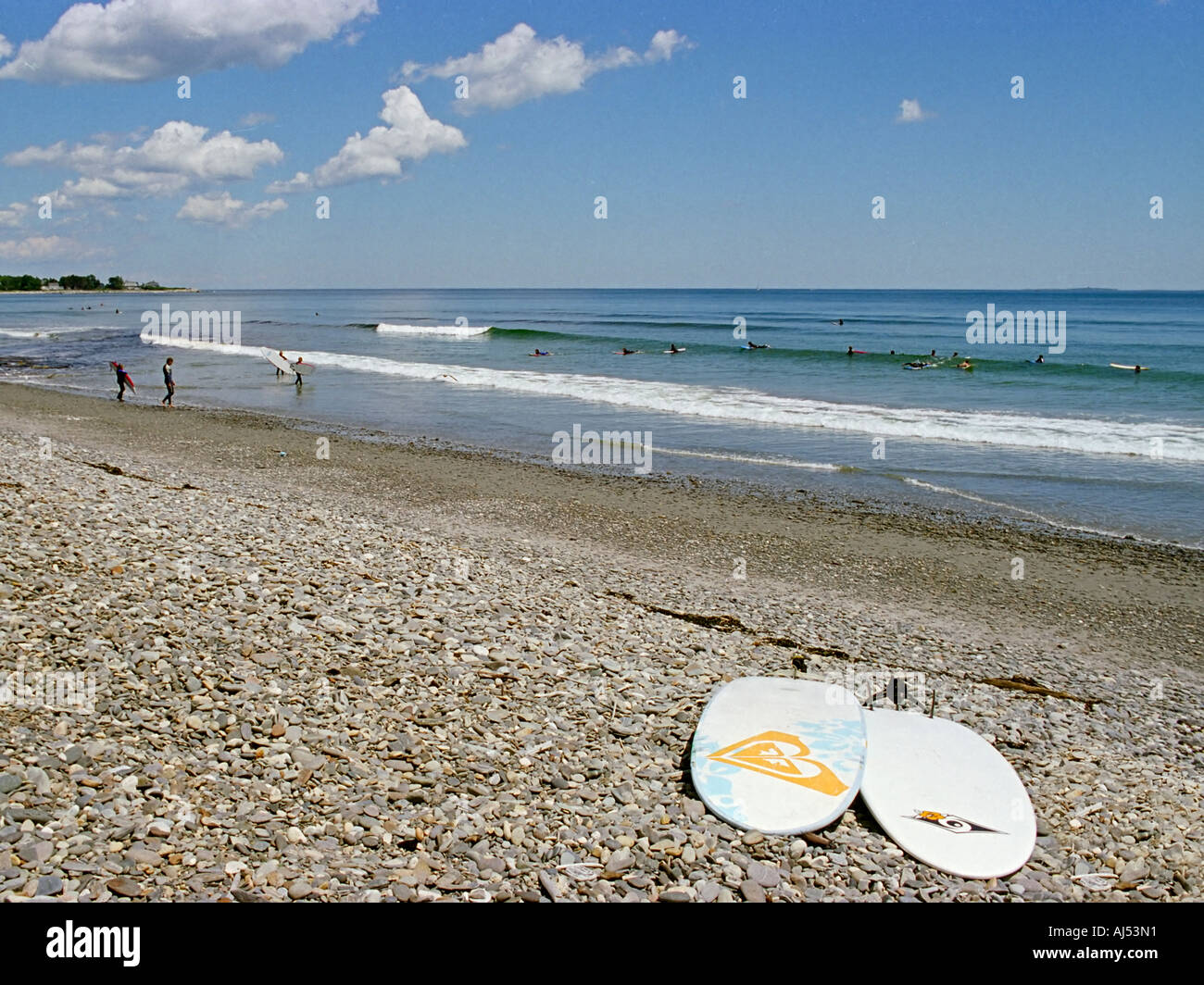 Surfboards on the beach Stock Photo - Alamy