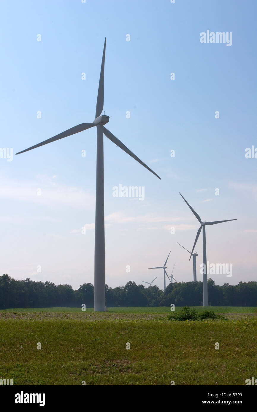 Windmills in a farmer's field Stock Photo - Alamy