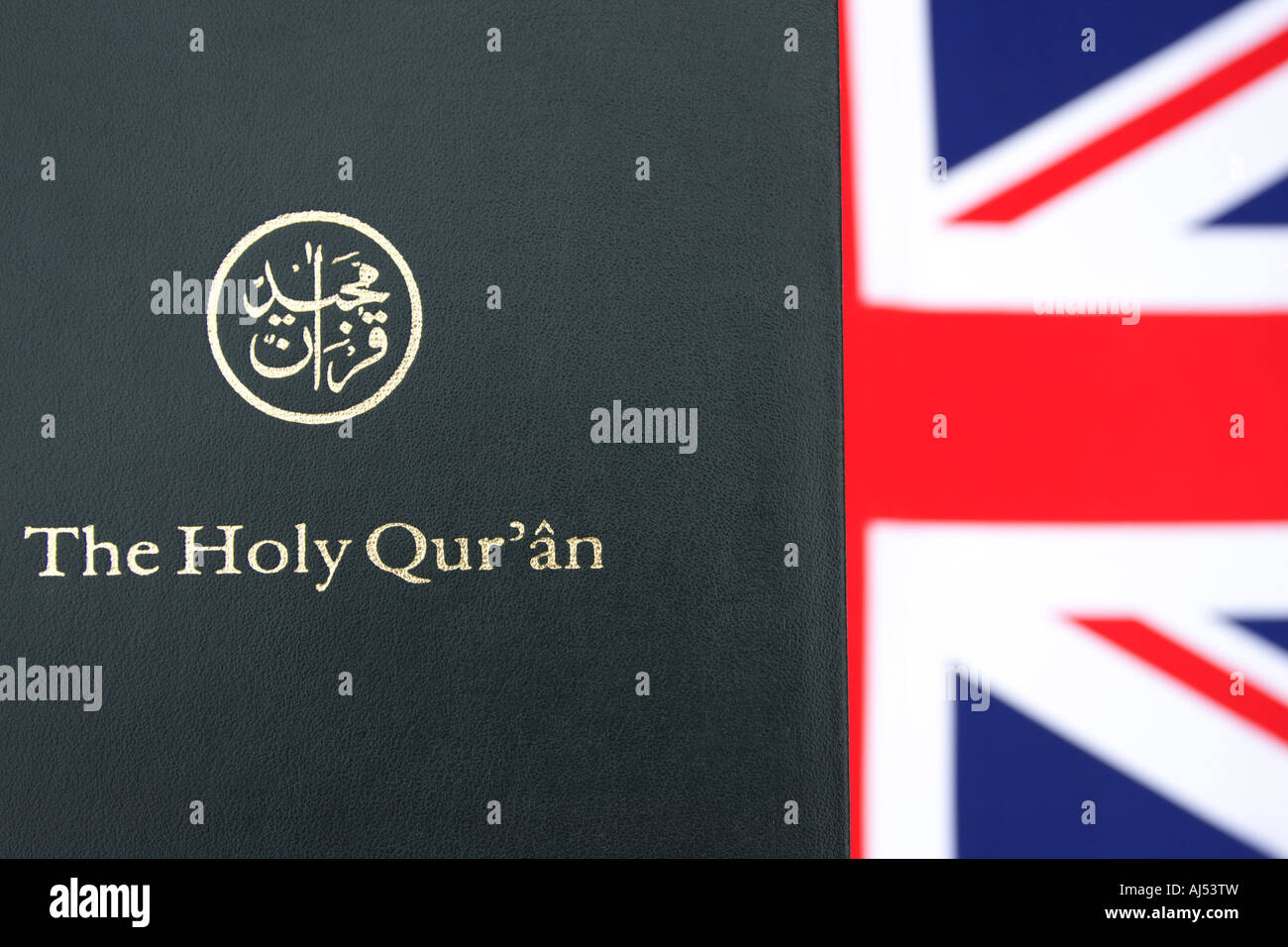 Holy Koran and British Flag Stock Photo - Alamy