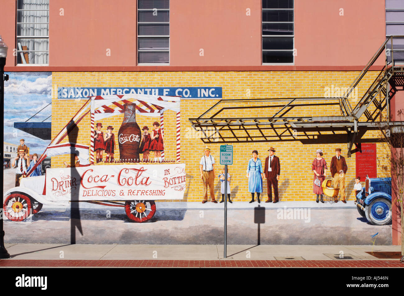 Coca Cola mural advertisement Lufkin Texas Stock Photo - Alamy