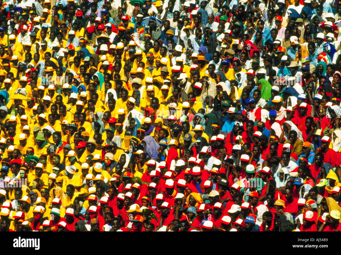 A colourful African crowd seen from above Stock Photo - Alamy