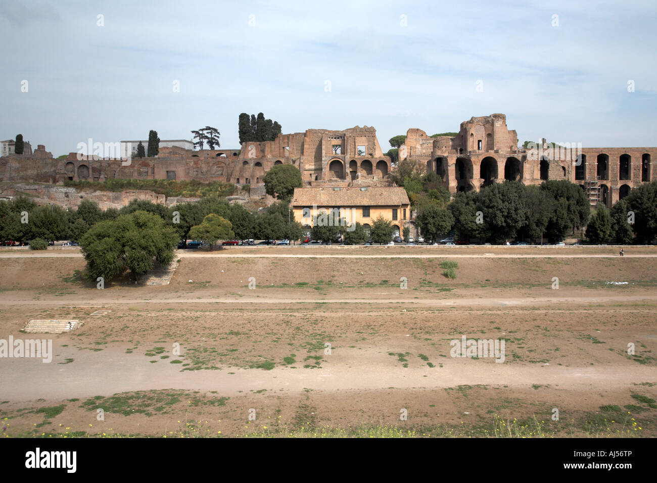 The Circus Maximus and the imperial palace on the palatine hill Rome ...
