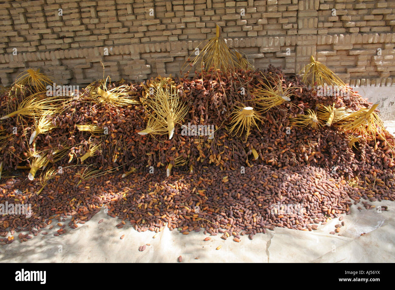 dates stacked on a pavement in Tozeur Stock Photo - Alamy