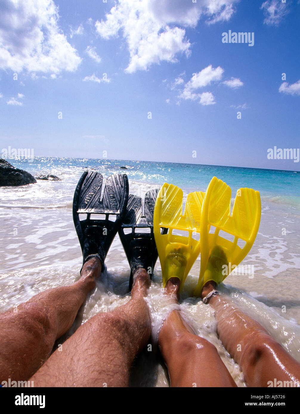 Swim fins hi-res stock photography and images - Alamy