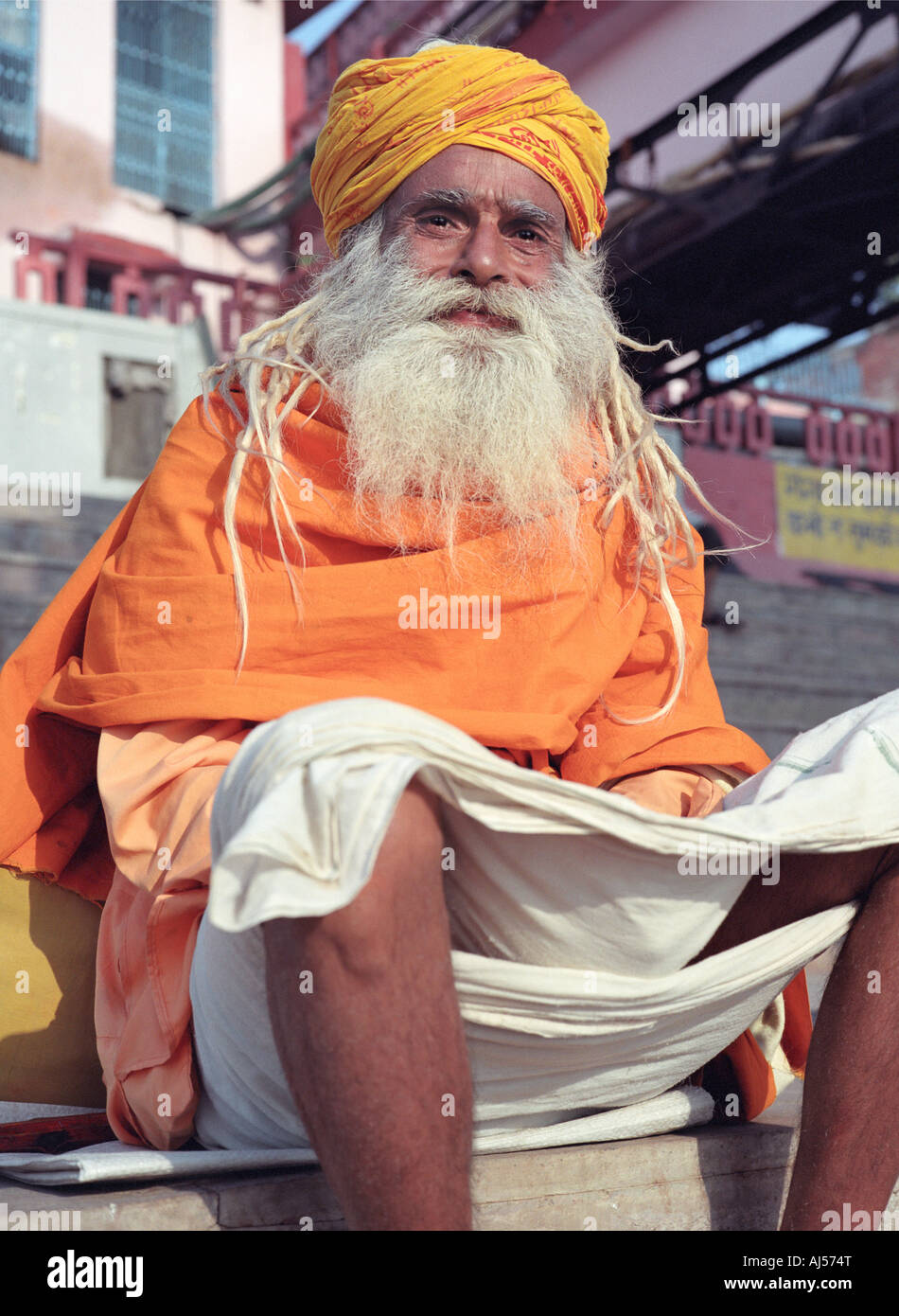 Sadhu in Varanasi, India Stock Photo - Alamy