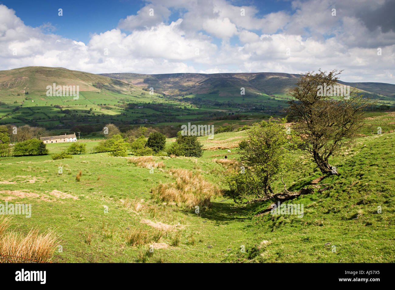 View Of "Kinder Scout" Mountain And "The Vale Of Edale" From "Mam Tor ...