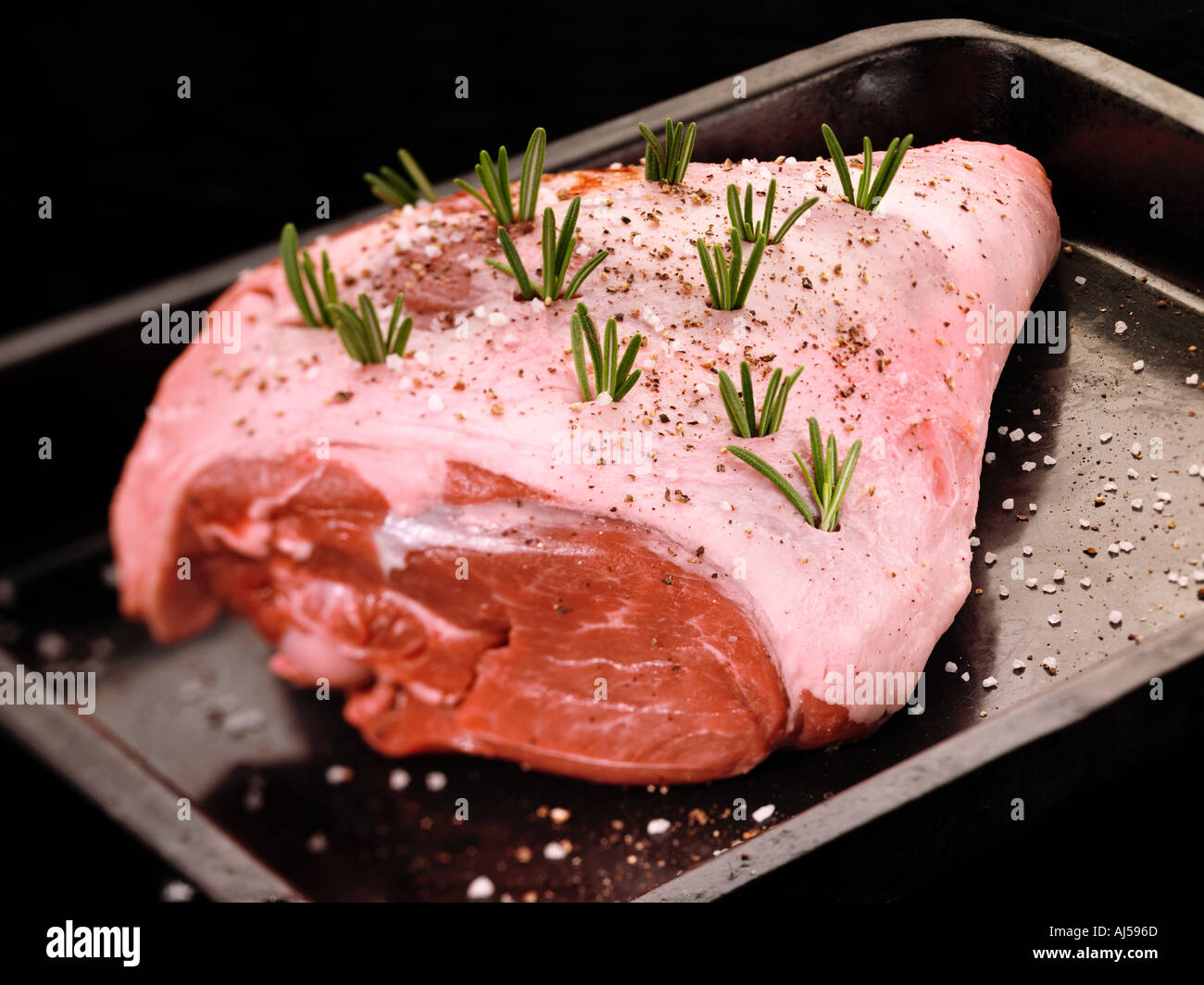 RAW LEG OF LAMB Stock Photo - Alamy