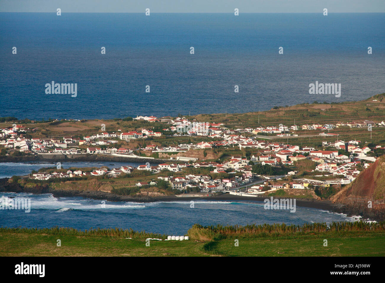 The village of Mosteiros in Sao Miguel island Azores Portugal Stock ...