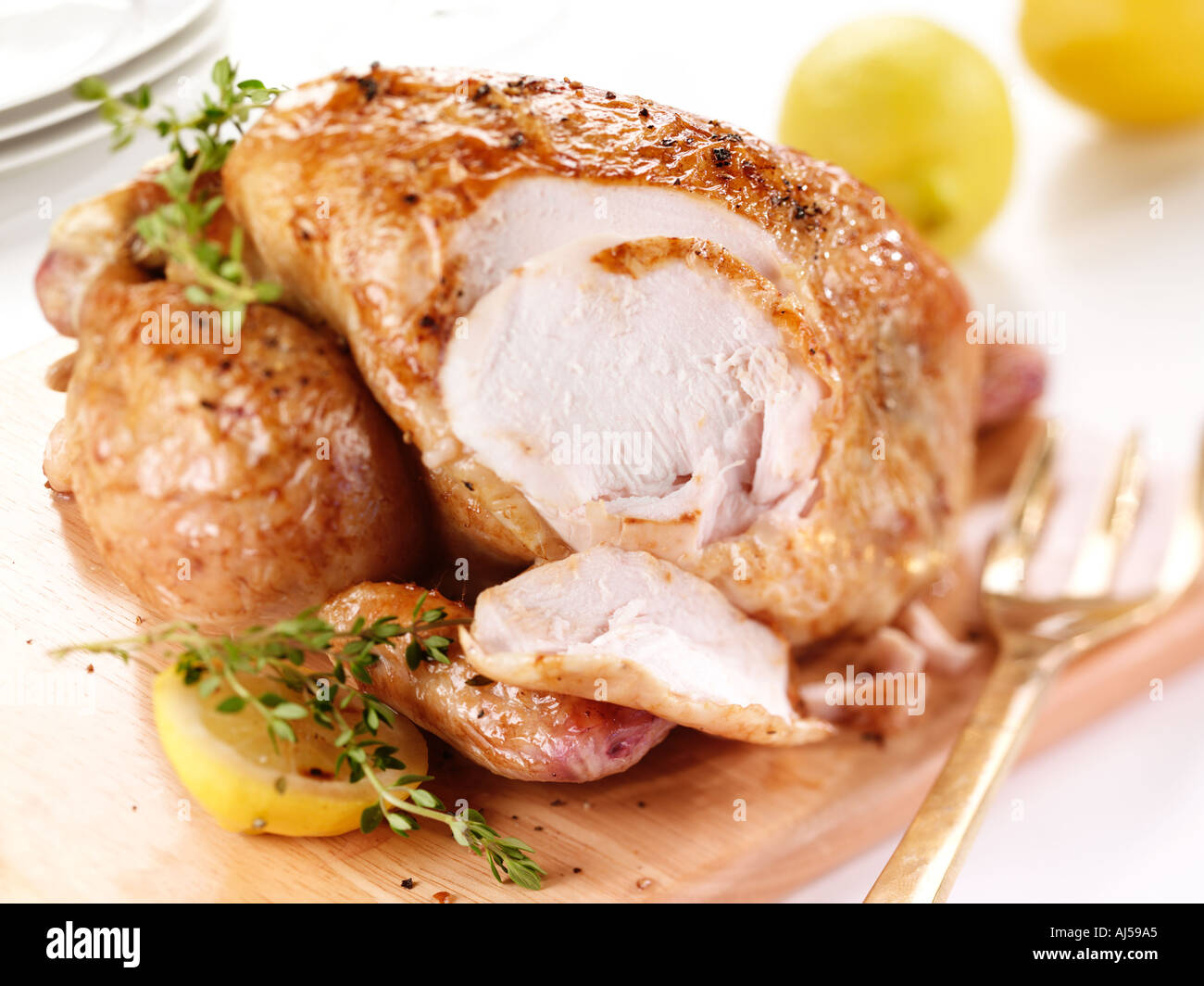 Sliced roast chicken hi-res stock photography and images - Alamy