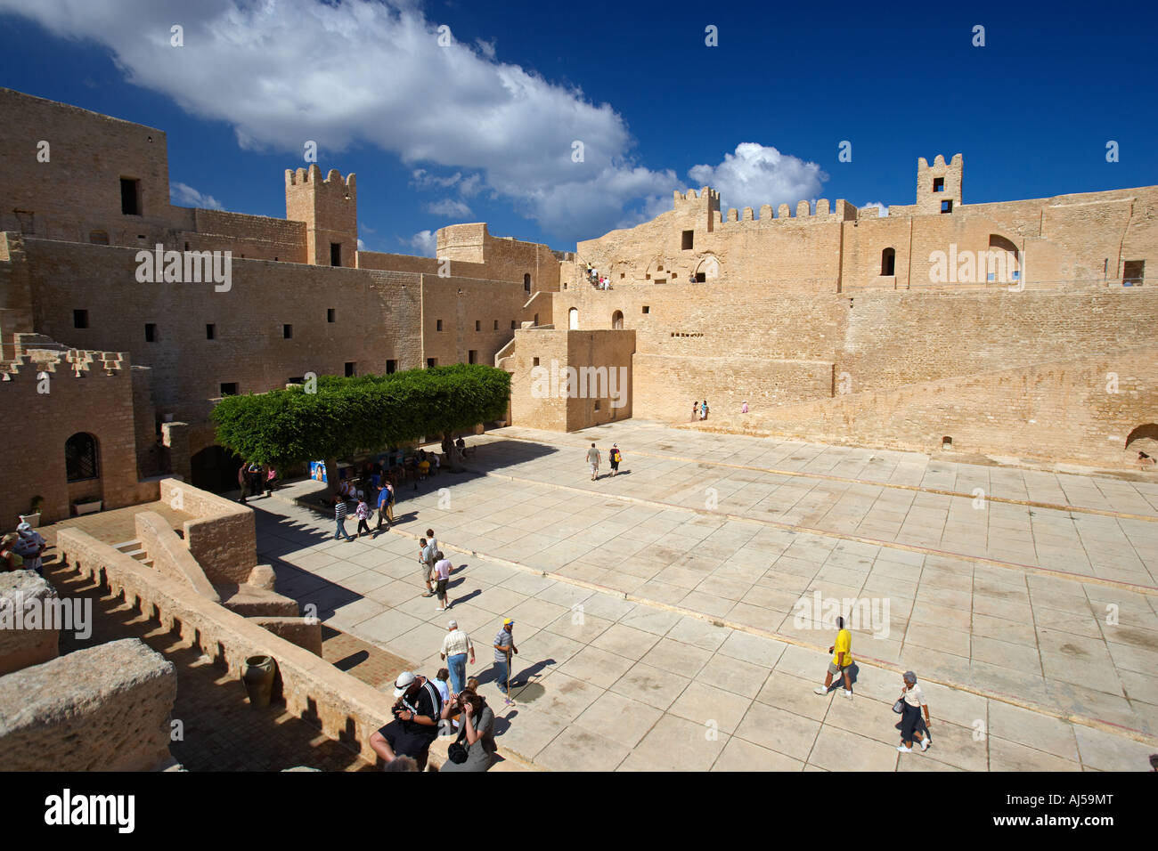 View of Fort Ribat of Harthema in the town of Monastir, Tunisia Stock ...