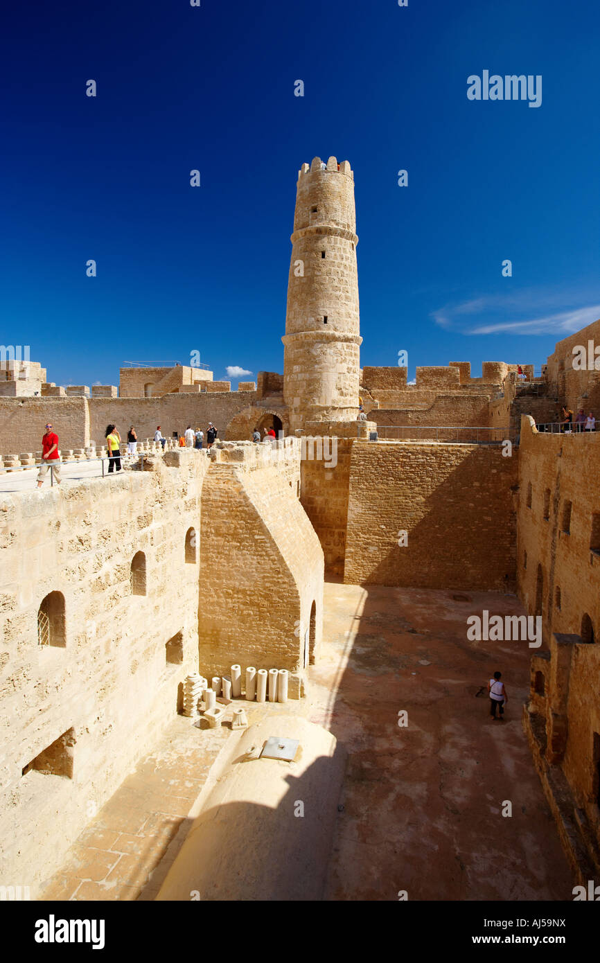 View of Fort Ribat of Harthema in the town of Monastir, Tunisia Stock ...