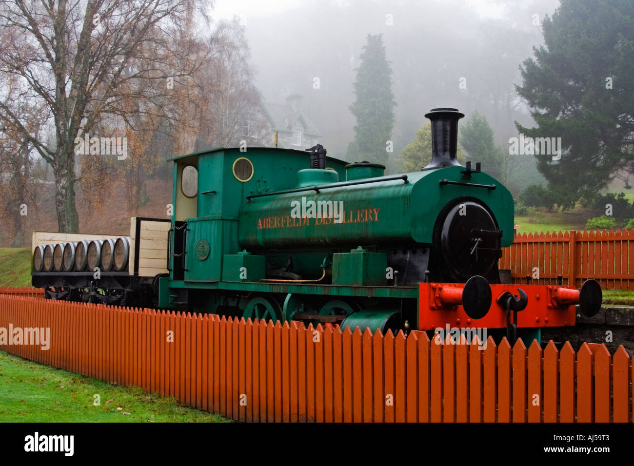 View of the train at Dewars Aberfeldy distillery Whisky locomotive ...