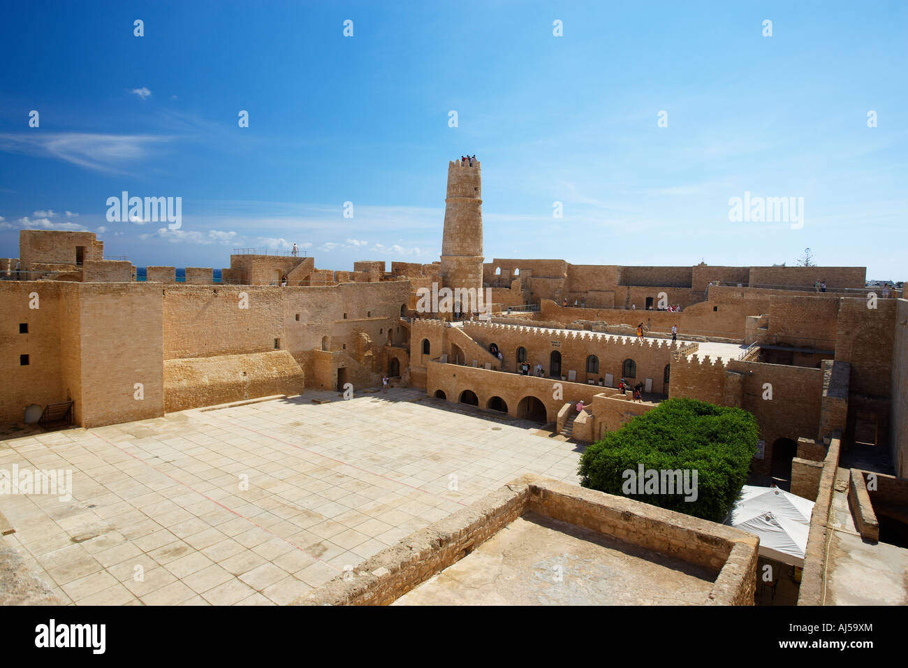 View of Fort Ribat of Harthema in the town of Monastir, Tunisia Stock ...