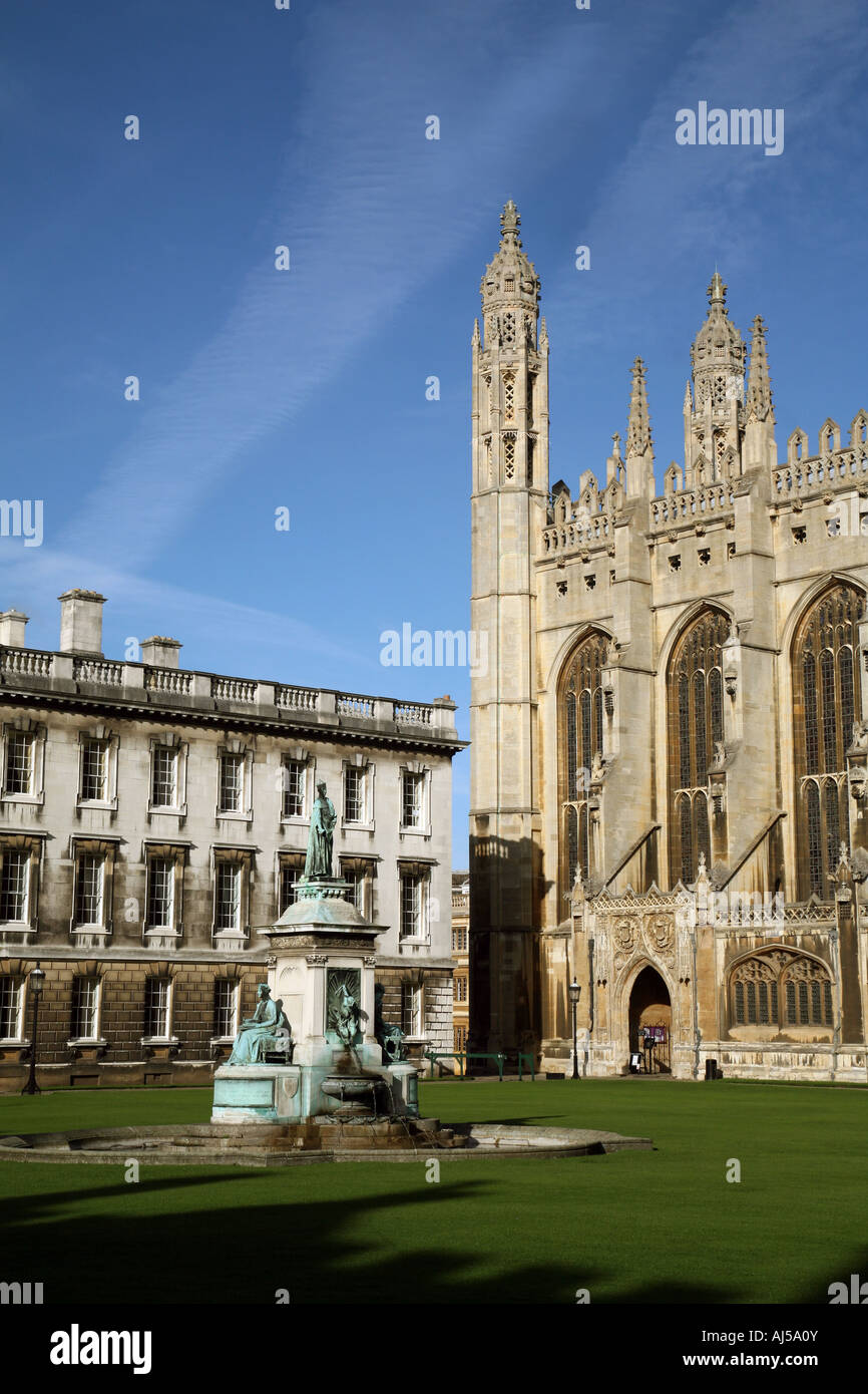 Kings College chapel and Gibbs Building, the forecourt, or Front Court ...