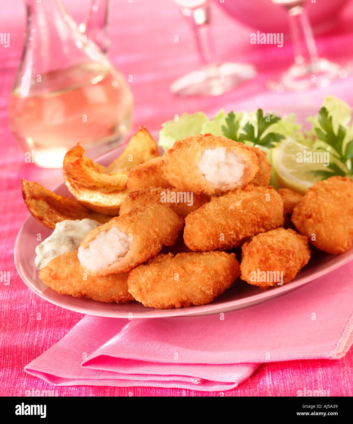 SCAMPI IN BREADCRUMBS Stock Photo - Alamy