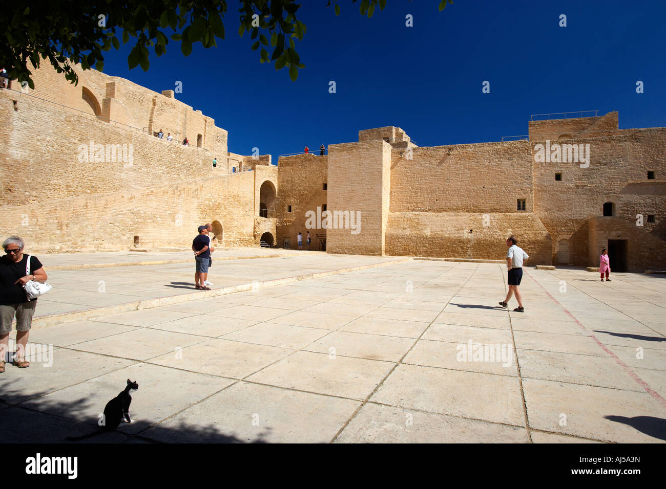 View of Fort Ribat of Harthema in the town of Monastir, Tunisia Stock ...