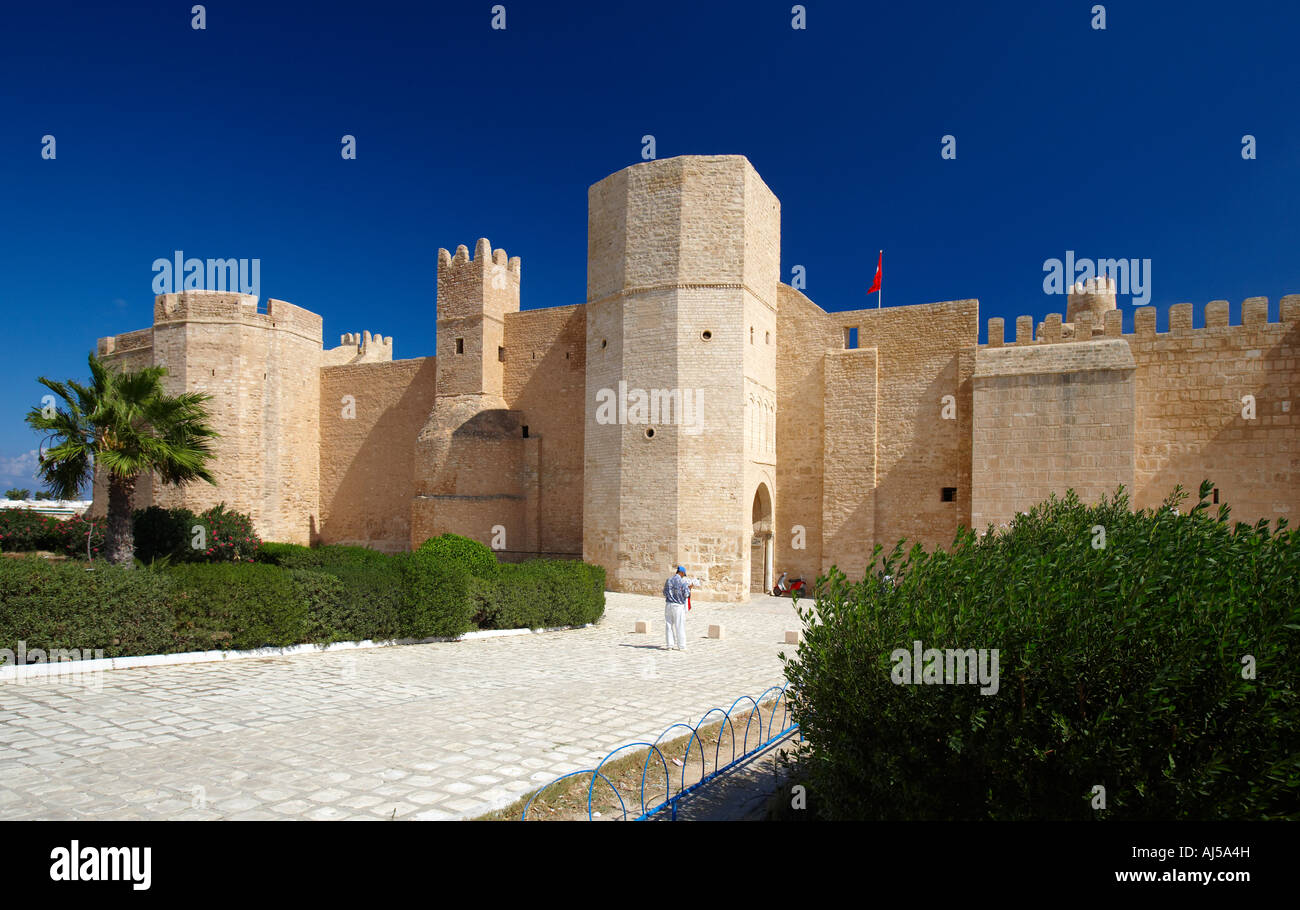 View of Fort Ribat of Harthema in the town of Monastir, Tunisia Stock ...