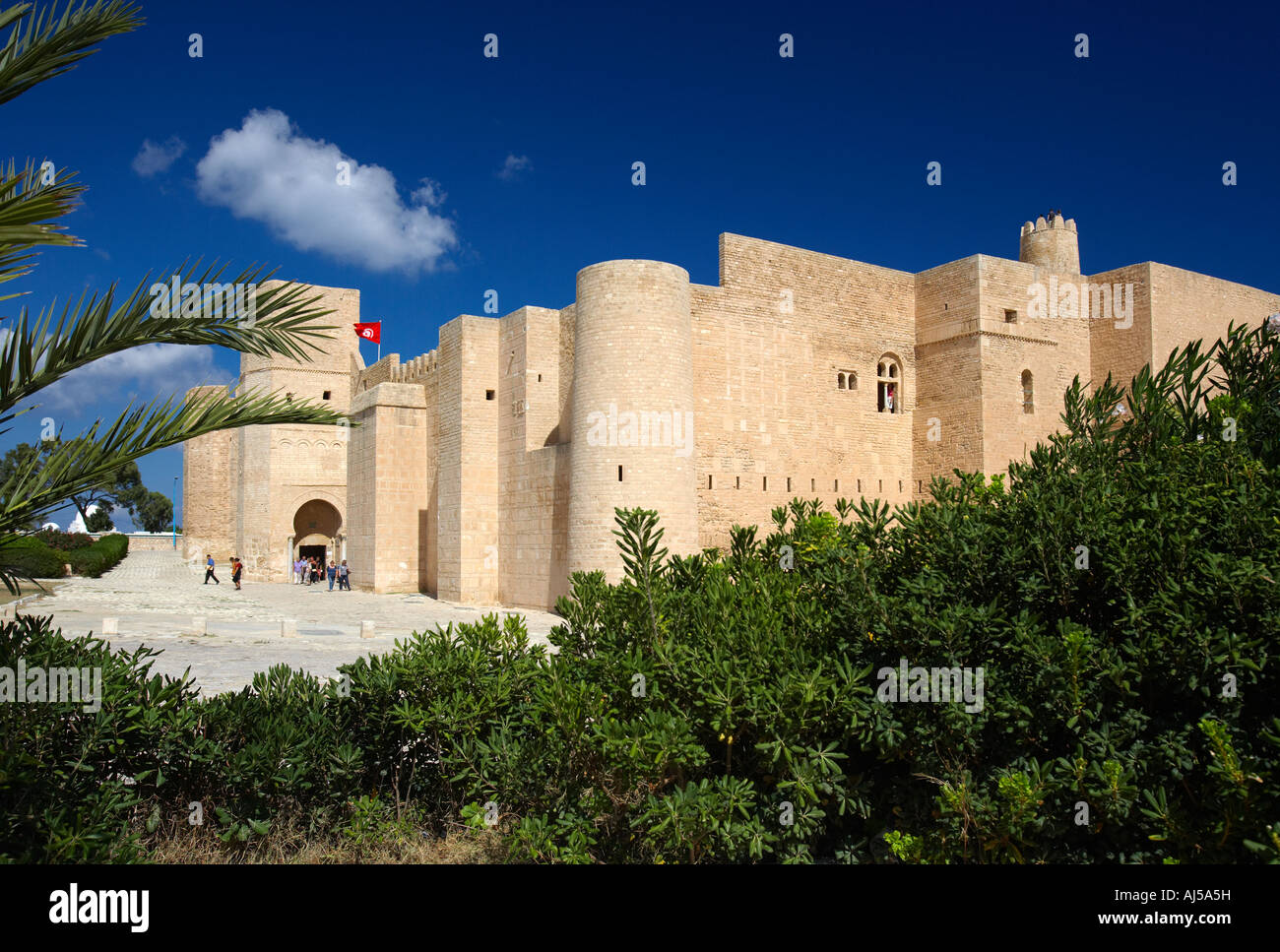 View of Fort Ribat of Harthema in the town of Monastir, Tunisia Stock ...
