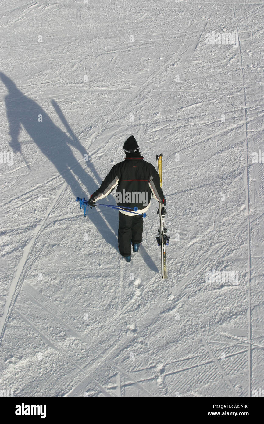 Sun casting shadow in snow hi-res stock photography and images - Alamy