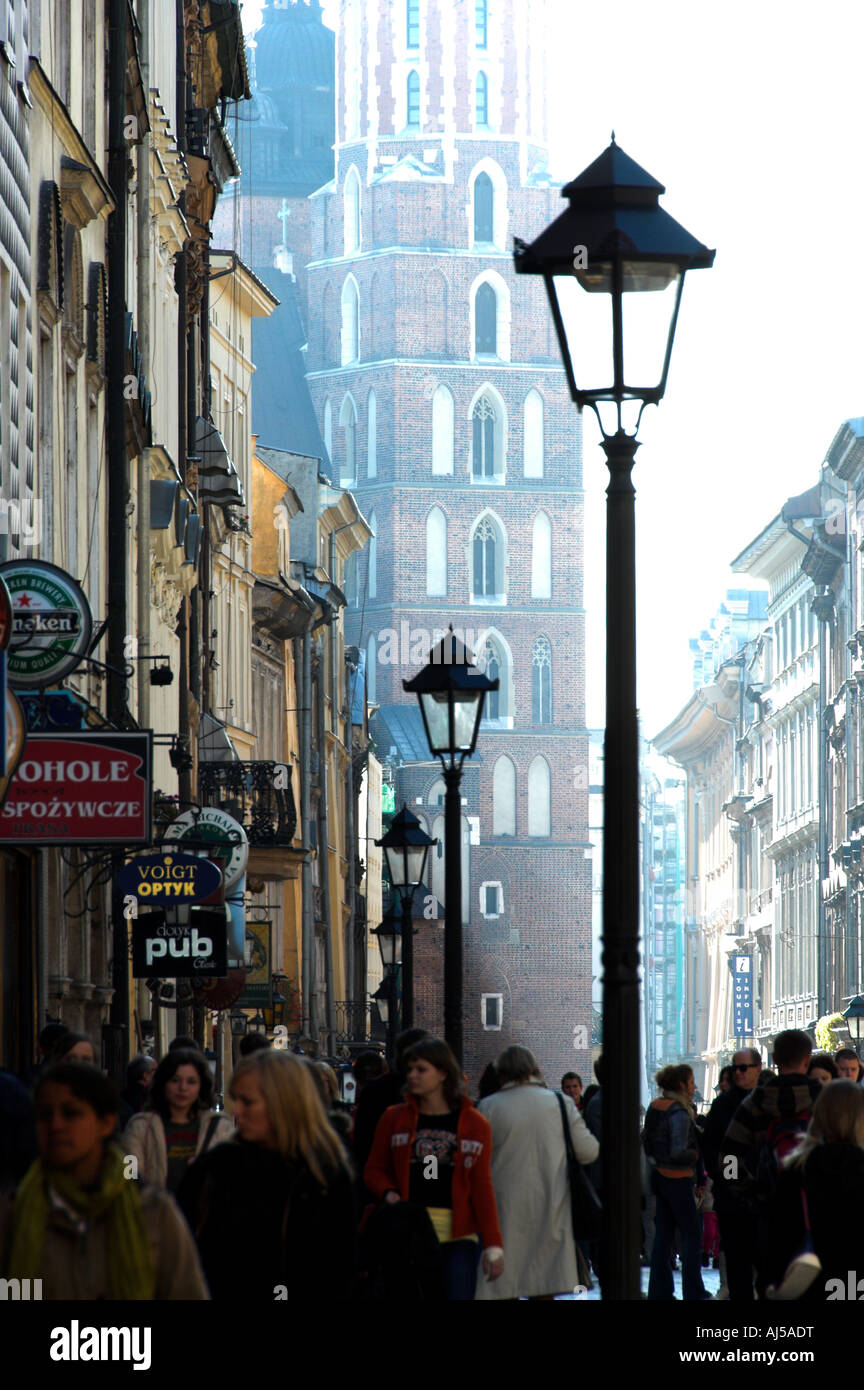 Florianska Street Old Quarter Krakow EDITORIAL USE ONLY Stock Photo - Alamy
