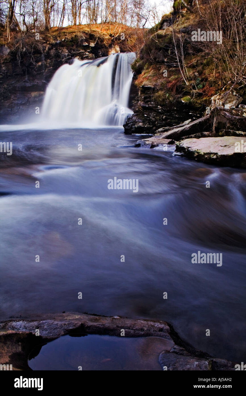 View of the falls of Falloch glen Falloch Scotland Stock Photo - Alamy