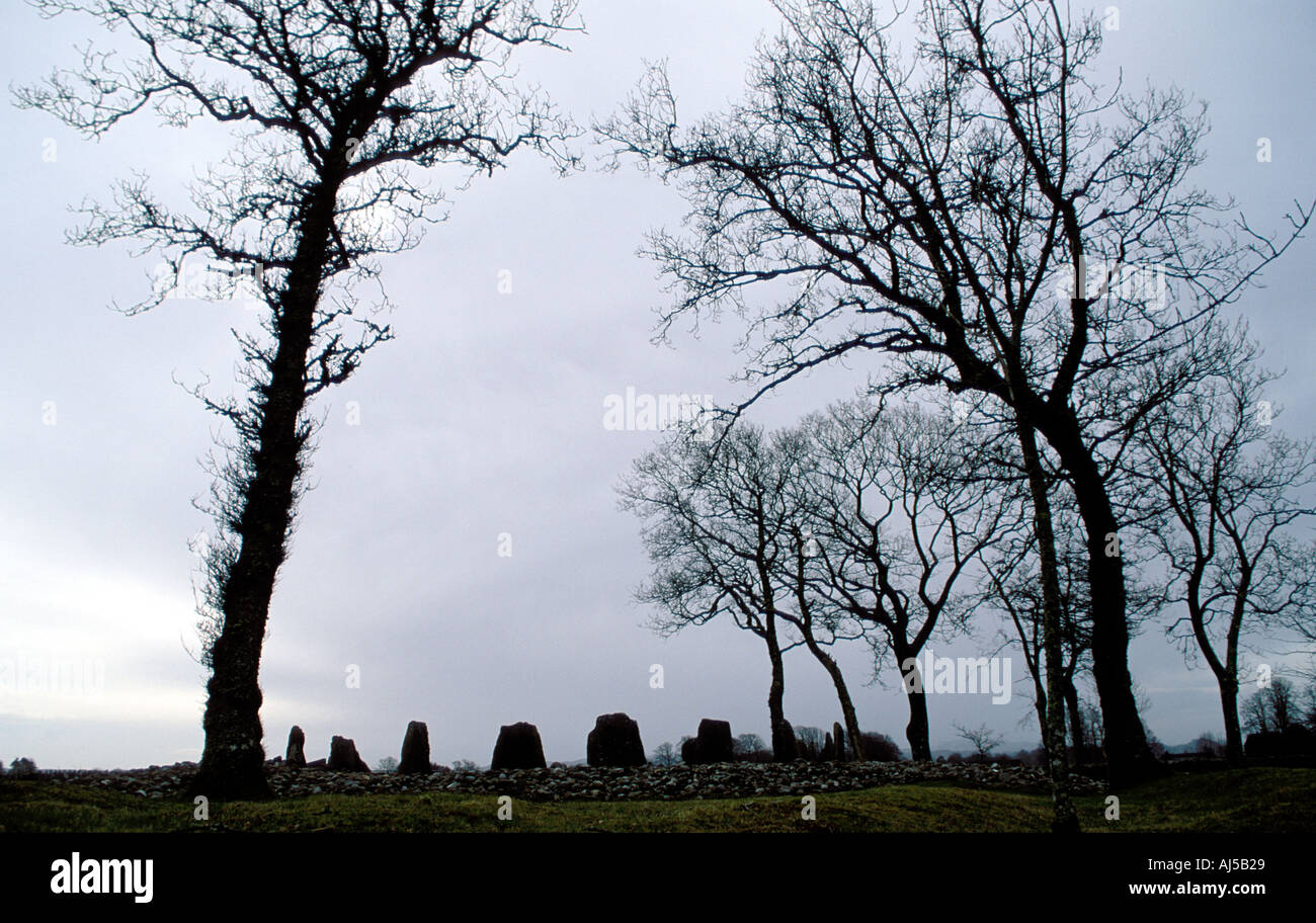 Temple Wood Stone Circle Stock Photo - Alamy