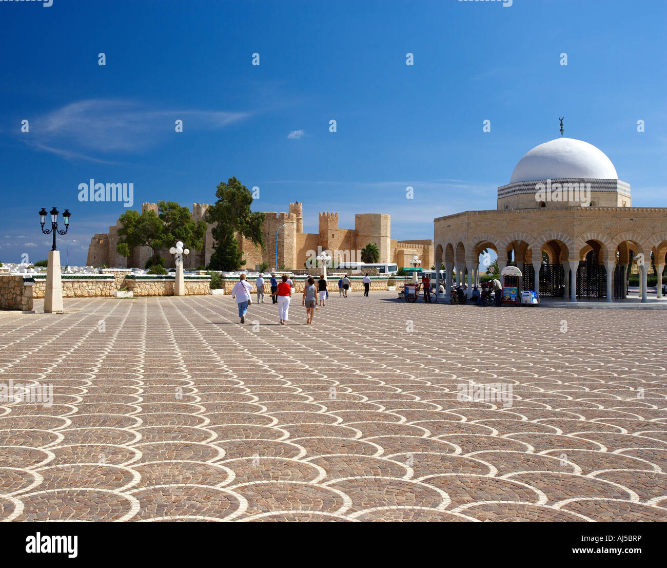 View of Fort Ribat of Harthema in the town of Monastir, Tunisia Stock ...