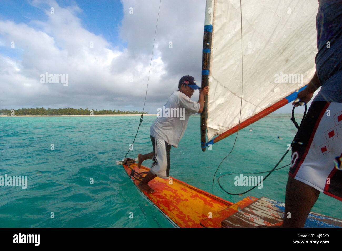 Micronesia outrigger hi-res stock photography and images - Alamy