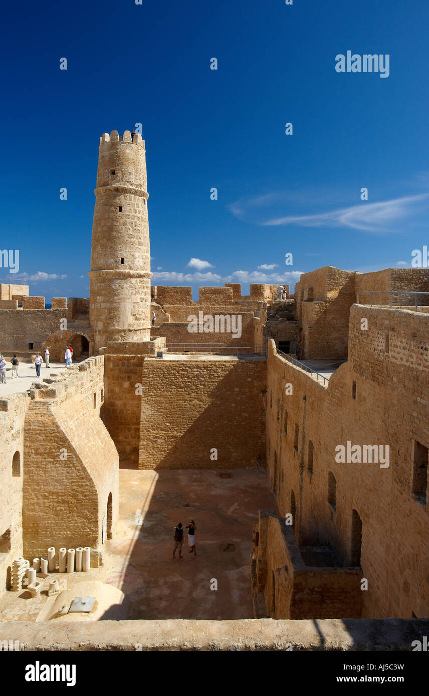 View of Fort Ribat of Harthema in the town of Monastir, Tunisia Stock ...