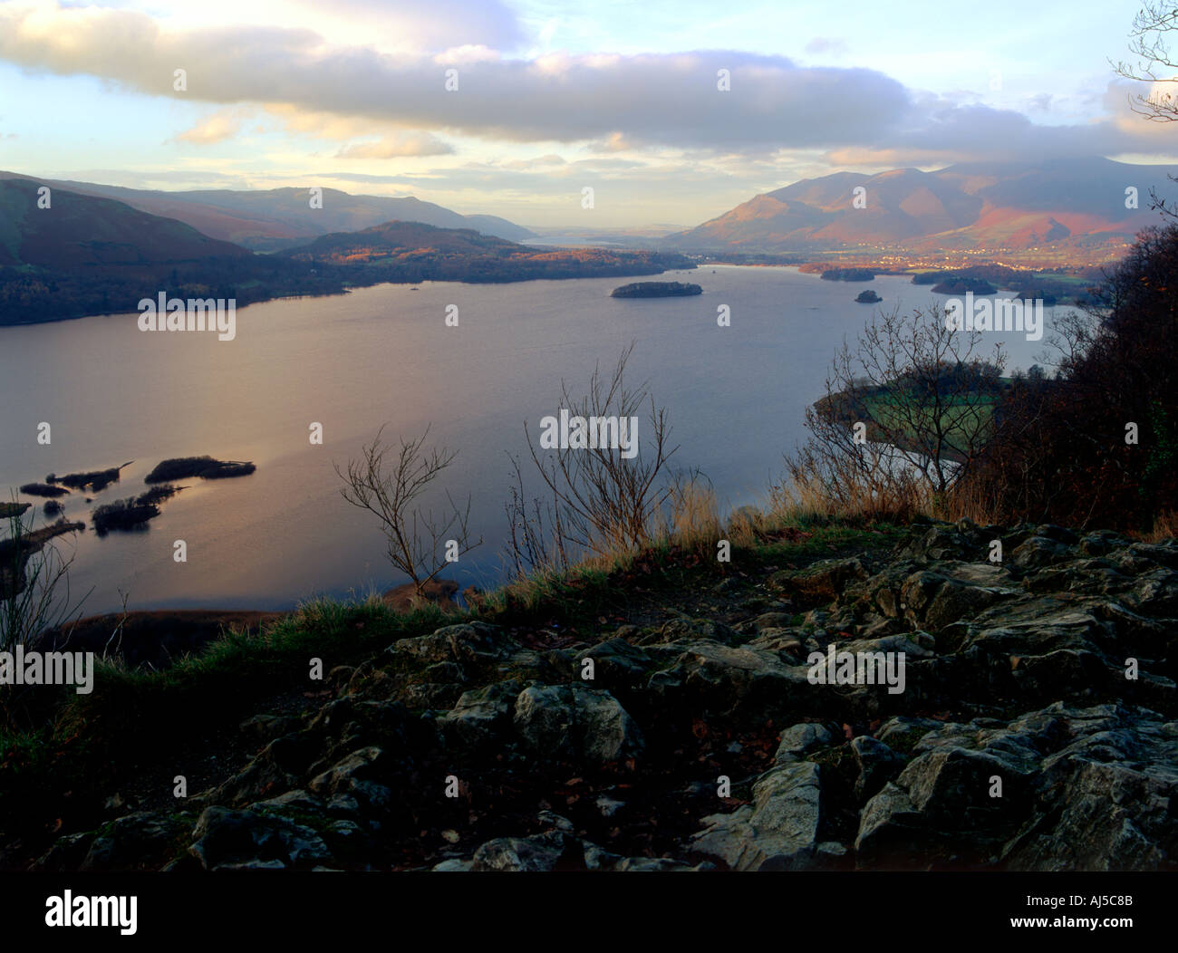 Derwent Water The Lake District Stock Photo - Alamy