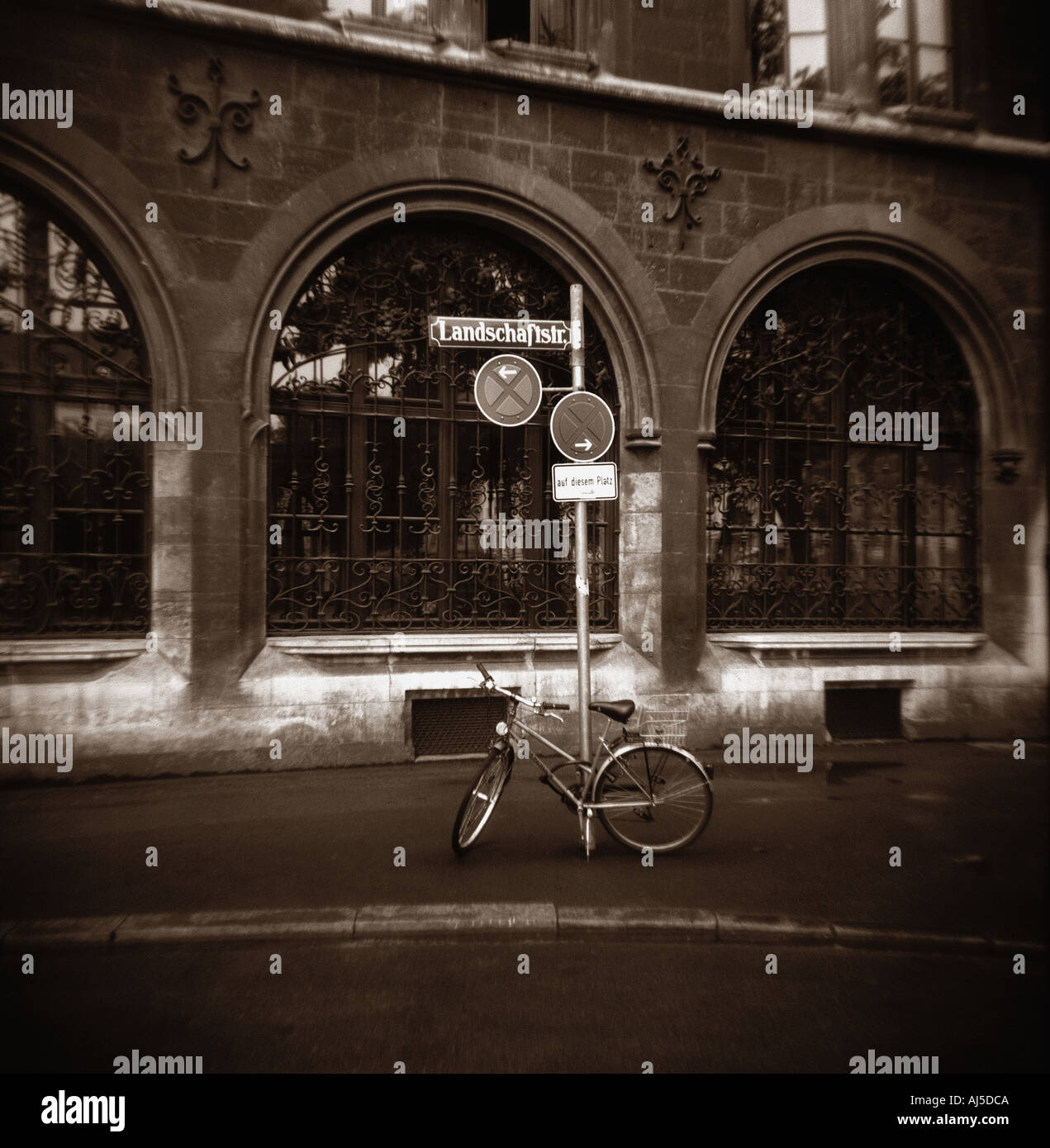 Bike warning sign in germany hi-res stock photography and images - Alamy