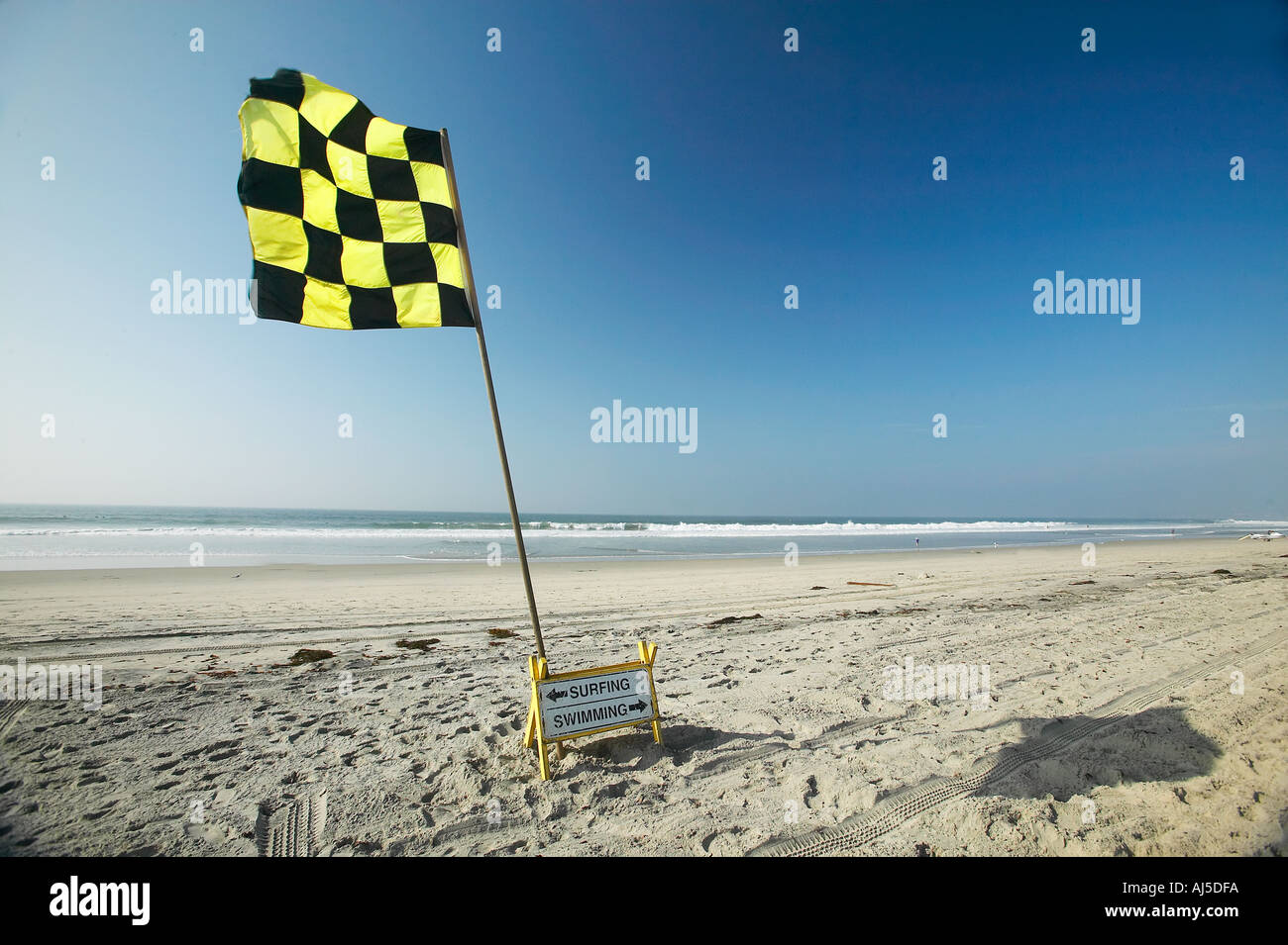 Beach Warning Sign Stock Photo - Alamy