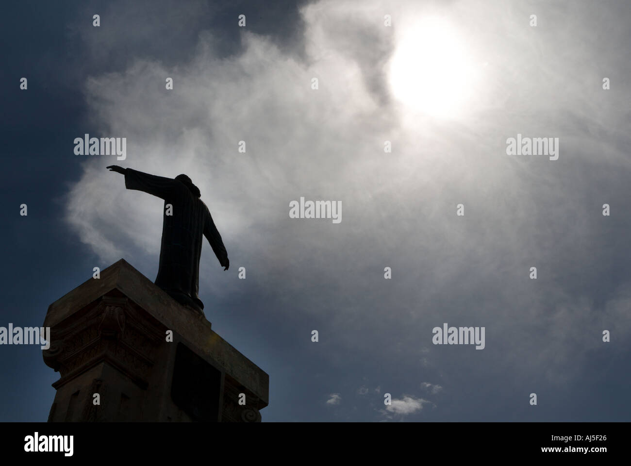 Statue of Jesus at the Santuari del Toro Menorca Spain Stock Photo - Alamy