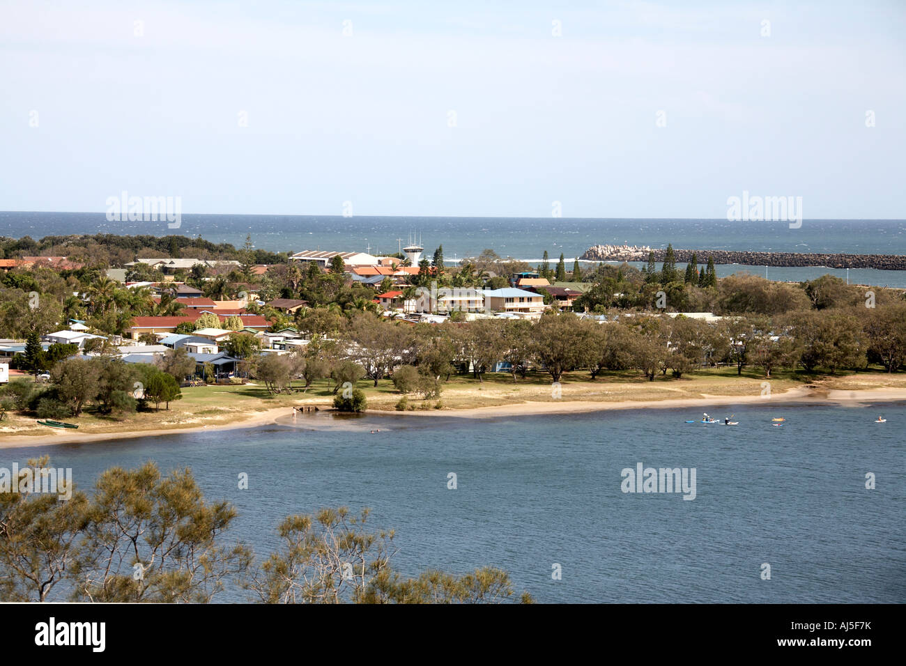 River Richmond estuary at Ballina in New South Wales NSW Australia ...